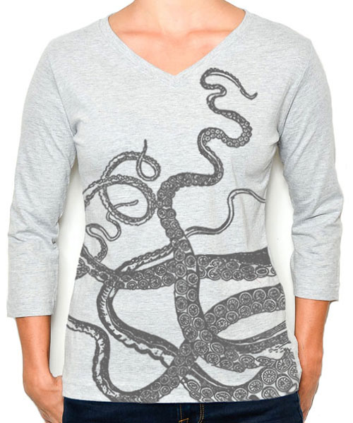 3/4 Sleeve Tee Octopus – Marushka
