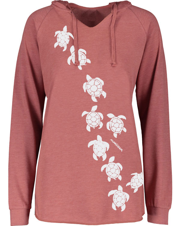 Notch Neck Hoody Sea Turtle March – Marushka
