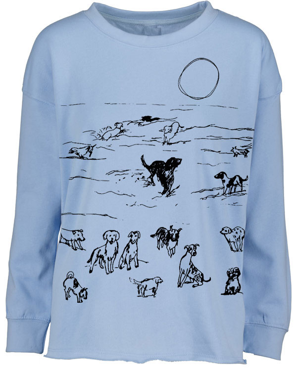 Drop Shoulder Crew Beach Dogs – Marushka