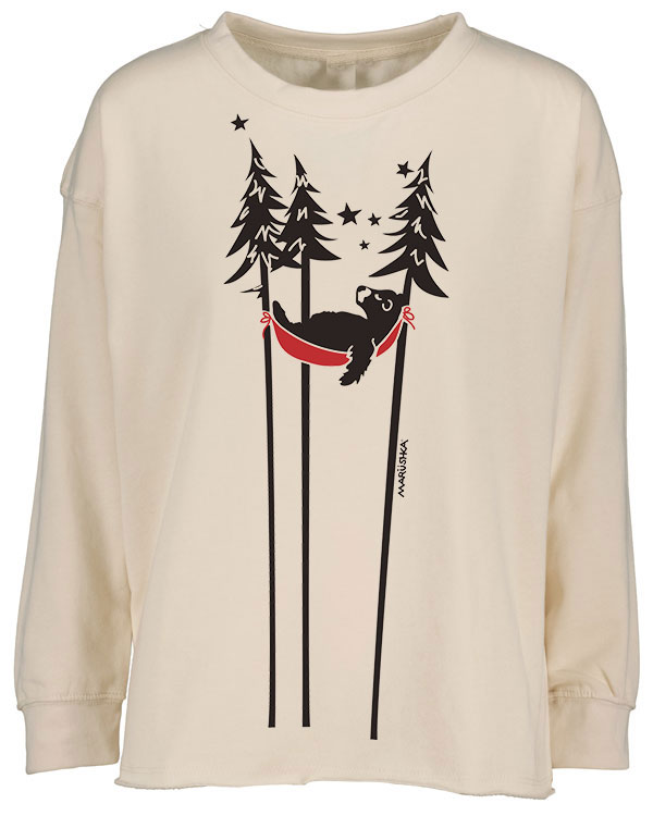 Drop Shoulder Crew Sleeping Bear – Marushka