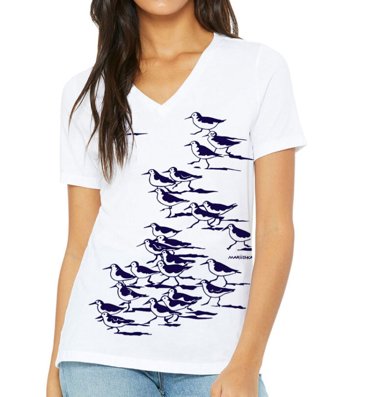 Relaxed V Neck Sandpipers – Marushka